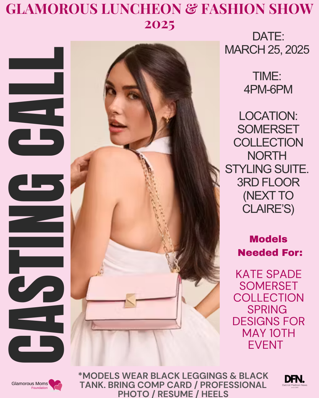 Casting Call for 2025 Glamorous Luncheon & Fashion Show - Detroit Mommies